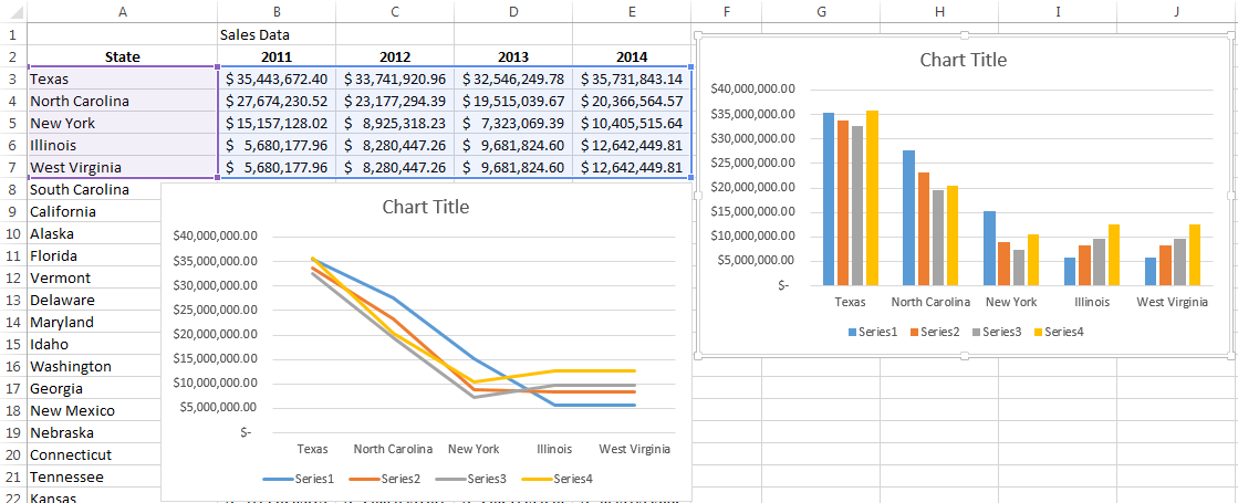 How To Merge Graphs In Excel