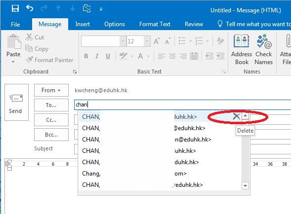 How To Delete Autofill Email Address In Outlook 365