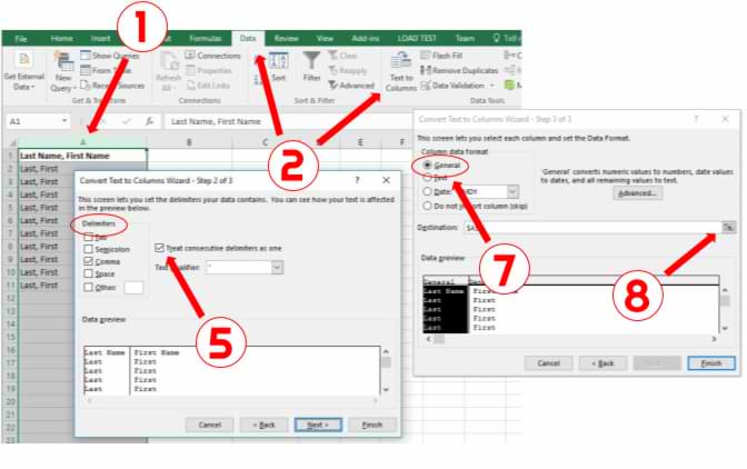Comment utiliser Demiter dans Excel?