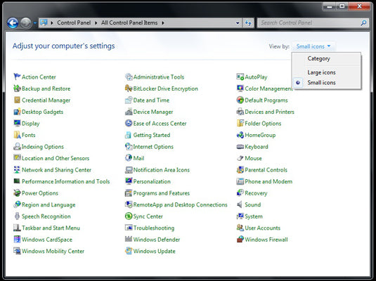 Where is Control Panel in Windows 7?
