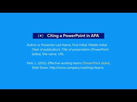 How To Apa Cite Powerpoint?