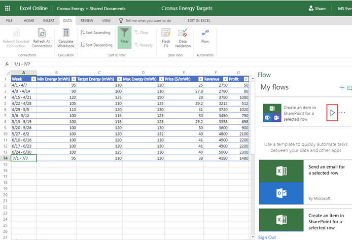How To Use Microsoft Flow With Excel?